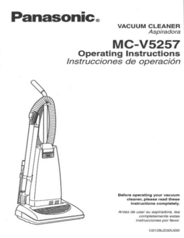 Panasonic MC-V5257 Operating Instructions | Manualzz