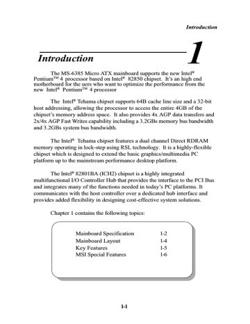 MSI MS-6385 Micro ATX Motherboard Product Details | Manualzz