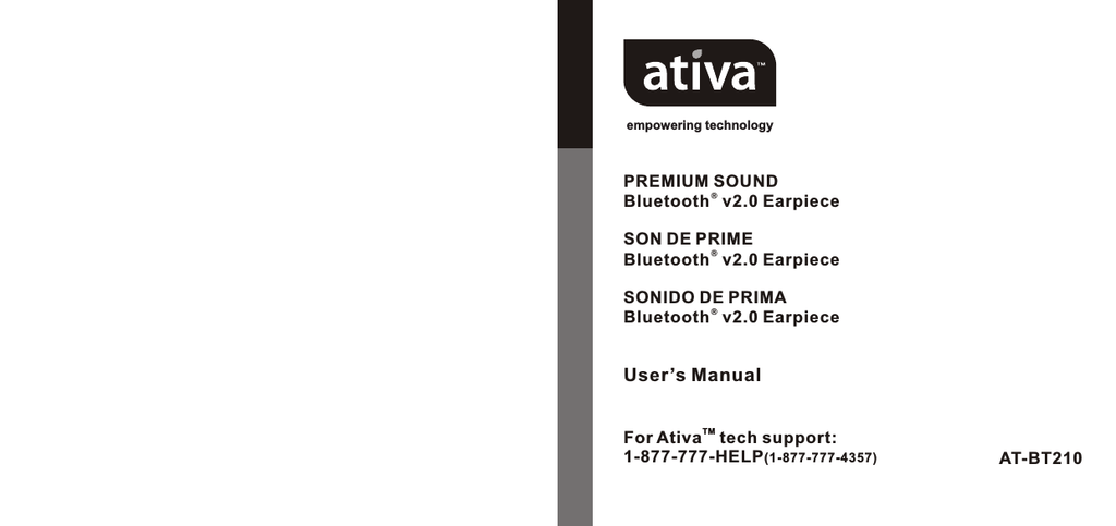 Ativa AT-BT220 User manual | Manualzz