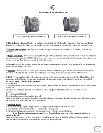 Avaya IP Office 5410 manual | Manualzz