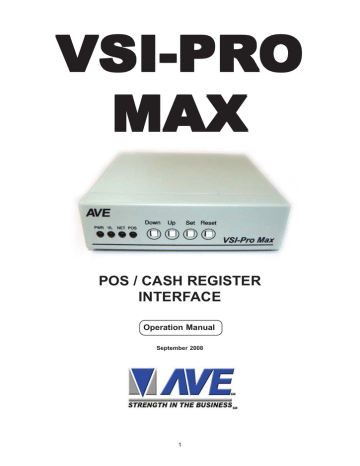 AVE Vsi-Pro Max Instruction manual | Manualzz