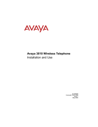 Avaya Partner 3910 - User manual, Installation and Use Manual