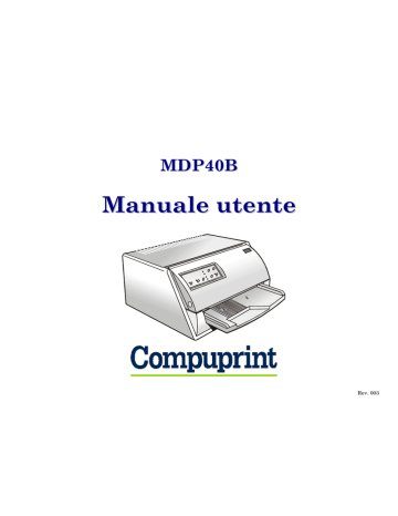 Compuprint MDP 40 FB Transactional Printer Manuale utente | Manualzz