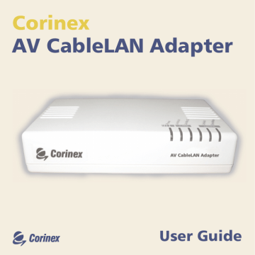 Corinex AV CableLAN Adapter User guide | Manualzz