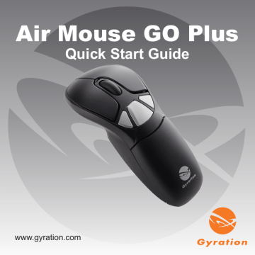 Gyration Air Mouse GO Plus Quick Start Guide | Manualzz