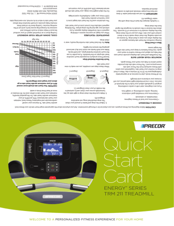 Precor TRM 211 TREADMILL Owner Manual | Manualzz