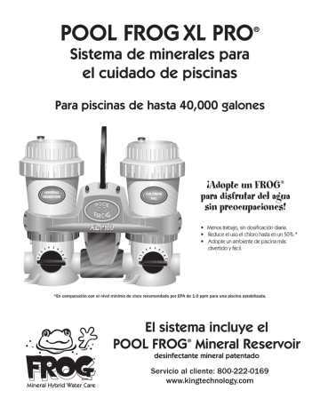 King Technology POOL FROG XL PRO Manual de usuario | Manualzz
