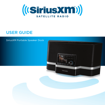 SiriusXM Portable Speaker Dock SXABB2 User Guide | Manualzz