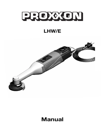 Proxxon 38544 Long Neck Angle Grinder LHW/E with Storage Case Operating ...