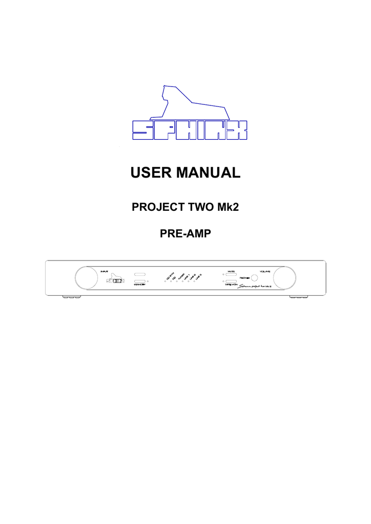 SPHINX Project Two Mk2 User manual | Manualzz