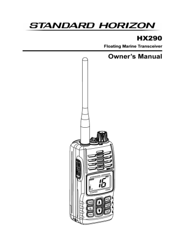 Standard Horizon HX290 Owner`s manual | Manualzz