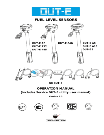 DUT-E Fuel Level Sensors - Operation Manual | Manualzz