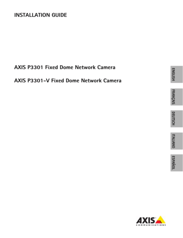 Axis P3301 10er Pack bulk Installation guide | Manualzz