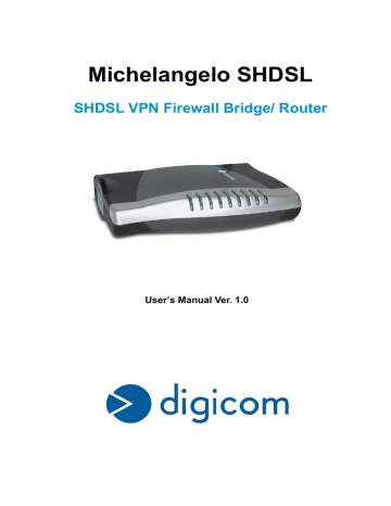 Digicom Michelangelo SHDSL User's manual | Manualzz
