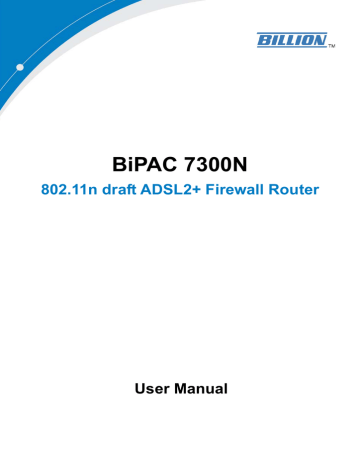 Billion BiPAC 7300N router User manual | Manualzz