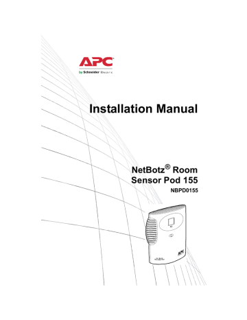 APC NetBotz Room Sensor Pod 155 Installation Manual | Manualzz