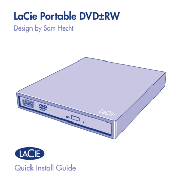 LaCie Portable DVD±RW, USB 2.0, 8x Quick Setup guide | Manualzz
