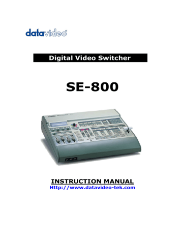 DataVideo Digital Video Switcher Instruction manual | Manualzz