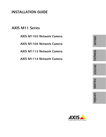 Axis M1114 Installation guide | Manualzz