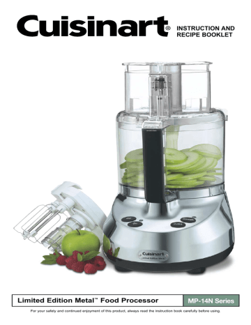 Cuisinart MP-14N food processor Instruction book | Manualzz
