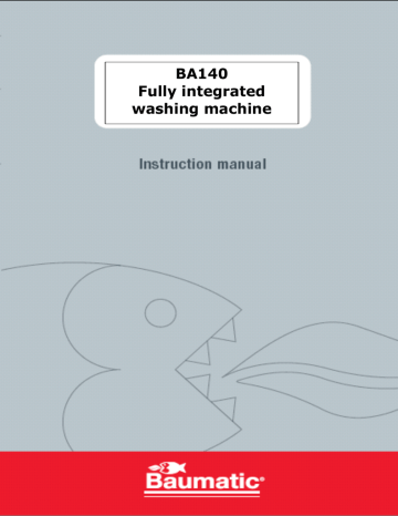 Baumatic BA140 washing machine User manual | Manualzz