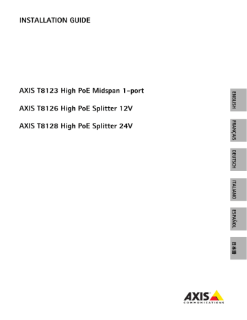 Axis T8123 HIGH Installation guide | Manualzz