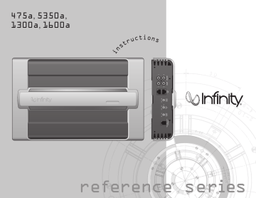 Infinity Reference 5350a Instructions manual | Manualzz