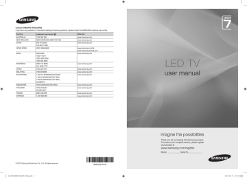 Samsung UA55C7000 LED TV User manual | Manualzz
