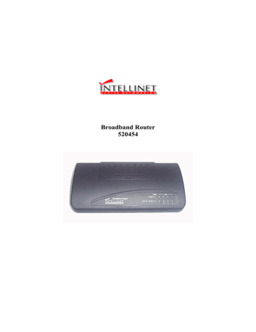 Intellinet 4-Port Broadband Router User manual | Manualzz