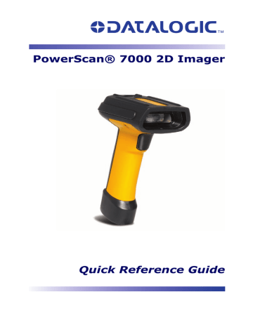 Datalogic PowerScan 7000 2D Quick Reference manual | Manualzz