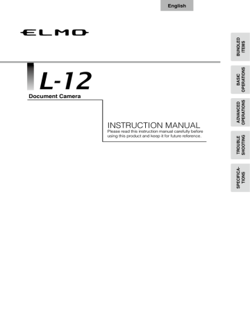 Elmo L-12 Instruction manual | Manualzz