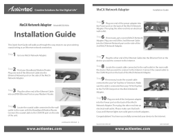 ActionTec ECB2500C - installation Guide, Installation manual, Quick ...