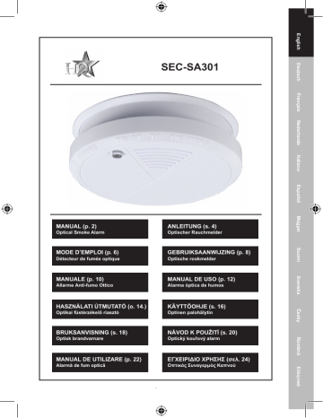 HQ SEC-SA301 smoke detector Specification | Manualzz