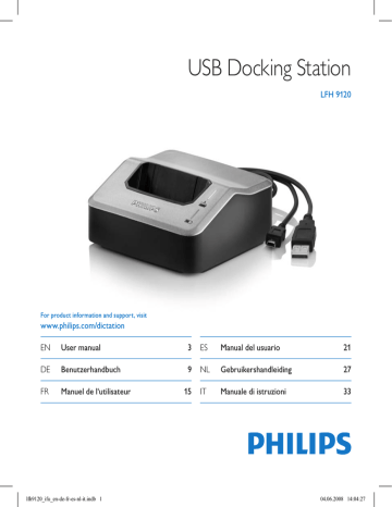Philips Pocket Memo USB dock User manual | Manualzz