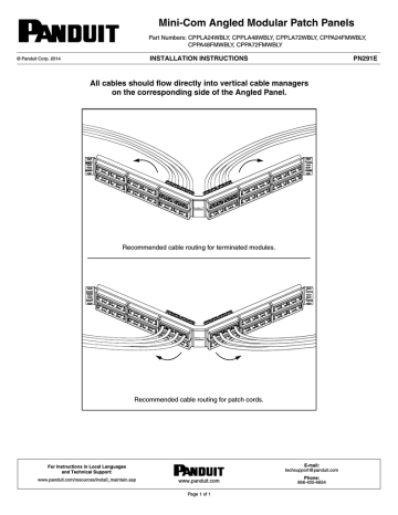 Panduit CPPLA24WBLY patch panel Installation Instructions | Manualzz