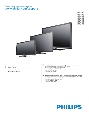 Philips 32PFL4508 32" HD-ready Black User manual | Manualzz