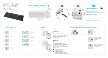 Logitech Wireless All-in-One Keyboard TK820 Setup guide | Manualzz