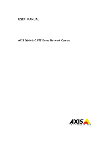 Axis Q6045-C User manual | Manualzz