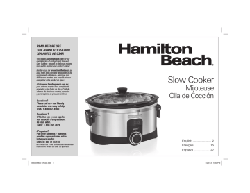 Hamilton Beach 33564 Use and care guide | Manualzz