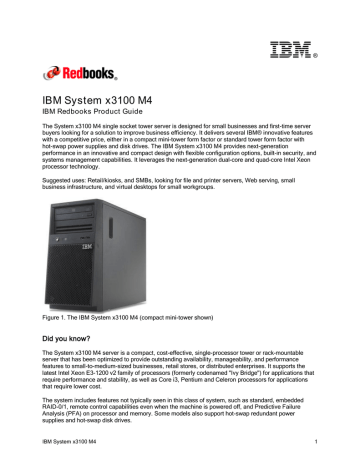 IBM System x 3100 M4 User guide | Manualzz