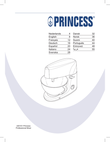 Princess Professional Mixer Specification | Manualzz
