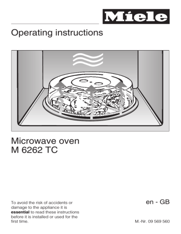 Miele M 6262 TC Operating instructions | Manualzz