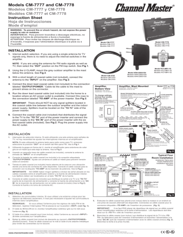 Channel Master CM-7778 Specification | Manualzz