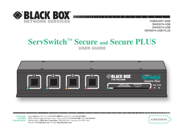 Black Box ServSwitch Secure User guide | Manualzz