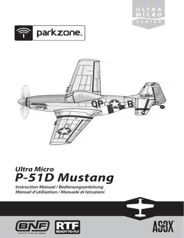 Installing the Transmitter Batteries. ParkZone P51-D Mustang, P-51D ...