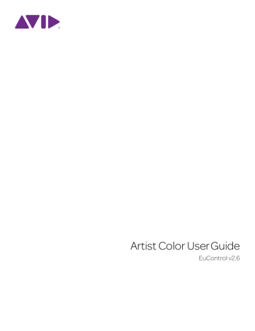 Avid Artist Color User guide | Manualzz