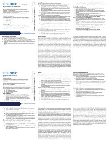 Enlogic EN1111 power distribution unit PDU Installation guide | Manualzz