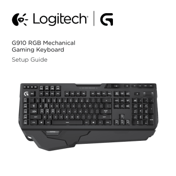 Logitech G910 Orion Spark Instrukcja instalacji | Manualzz