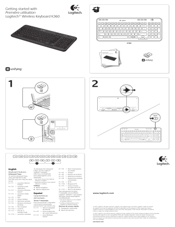 Logitech K360 Getting started guide | Manualzz