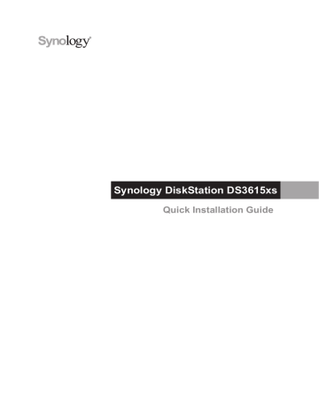 Synology DS3615xs Installation guide | Manualzz